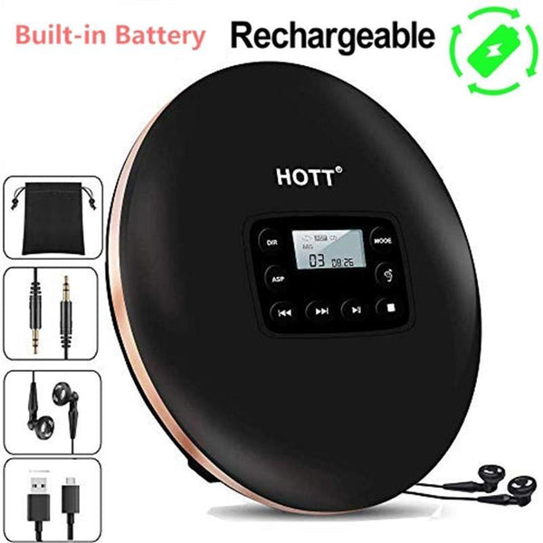 Rechargeable Portable CD Player Personal Compact Disc Player with LCD ...